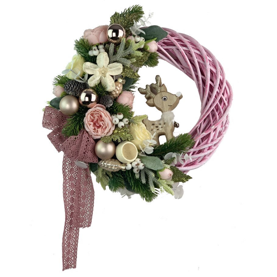 Coronita decorativa de Craciun, handmade, multicolor, 35 cm - eMAG.ro