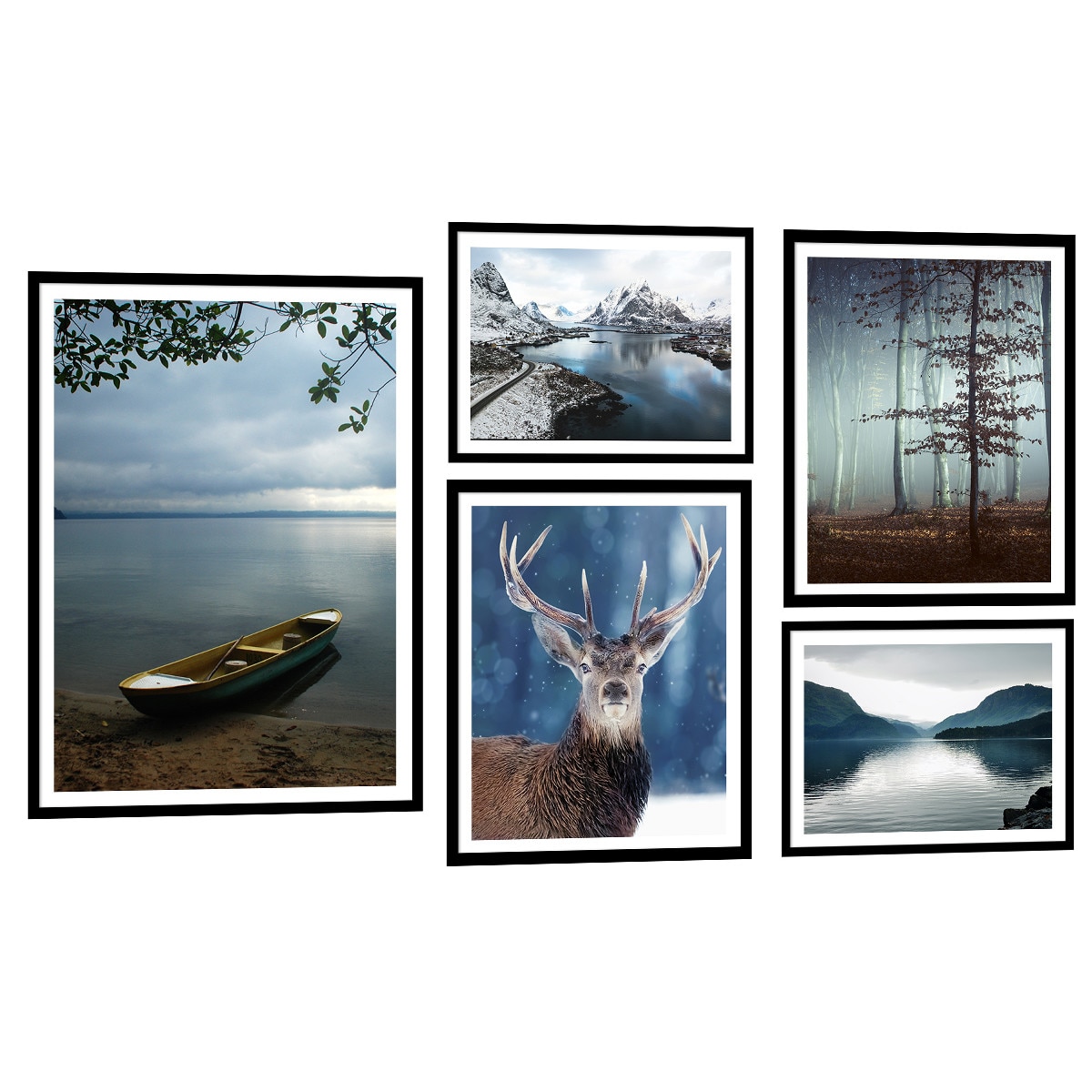 Set tablouri decorative PoStar, Natura/Animale, 5 Piese - eMAG.ro