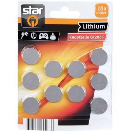Set 10 baterii buton StarQ Lithium, CR2025, 3V - eMAG.ro