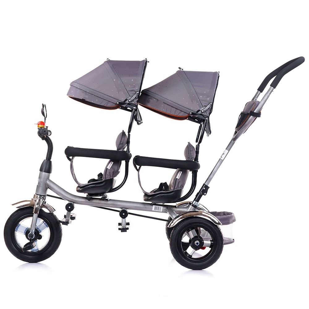 Tricicleta gemeni MateyTOYS 2Play platinum - eMAG.ro
