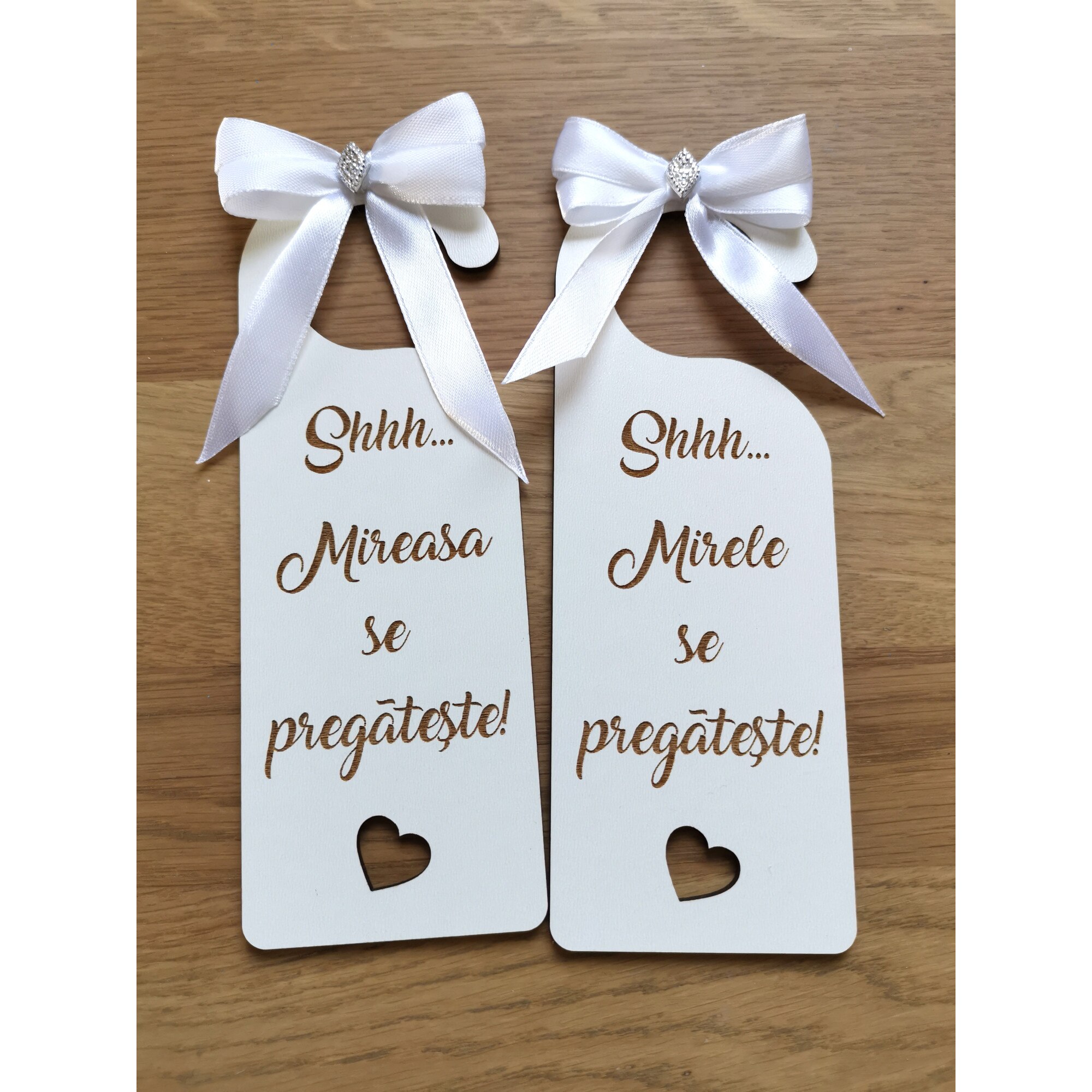 Set 2 agatatori usa pentru nunta, mire si mireasa - eMAG.ro