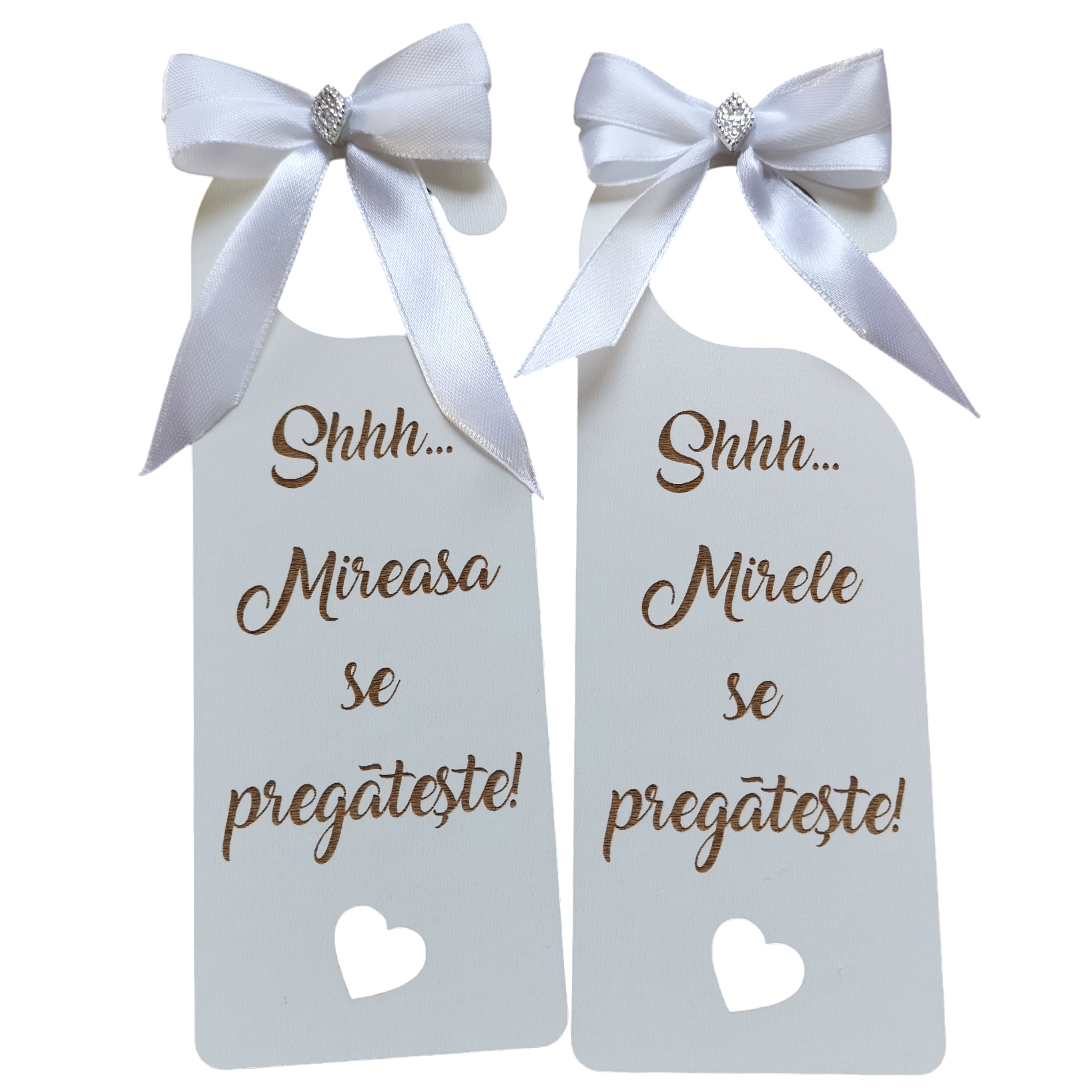 Set 2 agatatori usa pentru nunta, mire si mireasa - eMAG.ro
