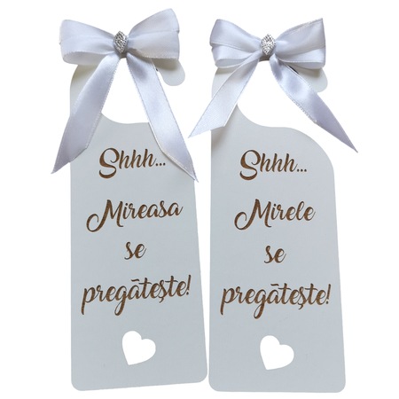 Set 2 agatatori usa pentru nunta, mire si mireasa - eMAG.ro