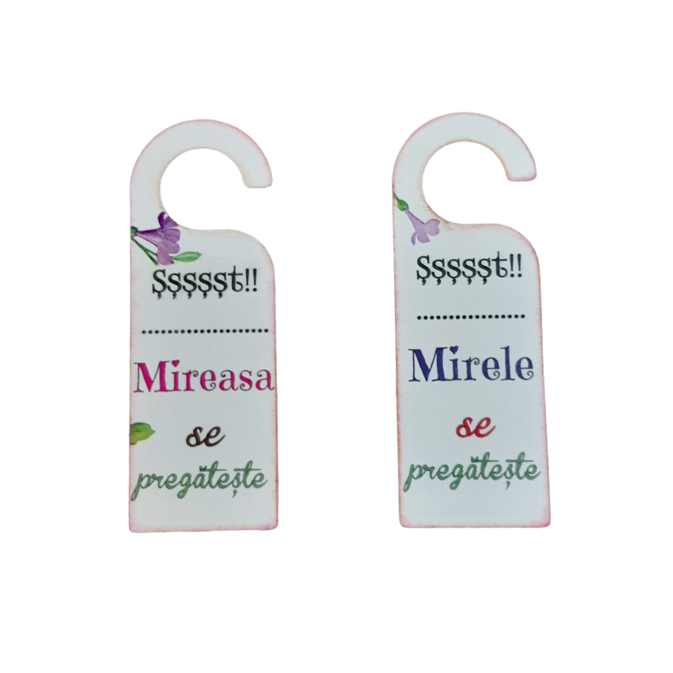 Set 2 agatatori usa pentru nunta, mire si mireasa - eMAG.ro