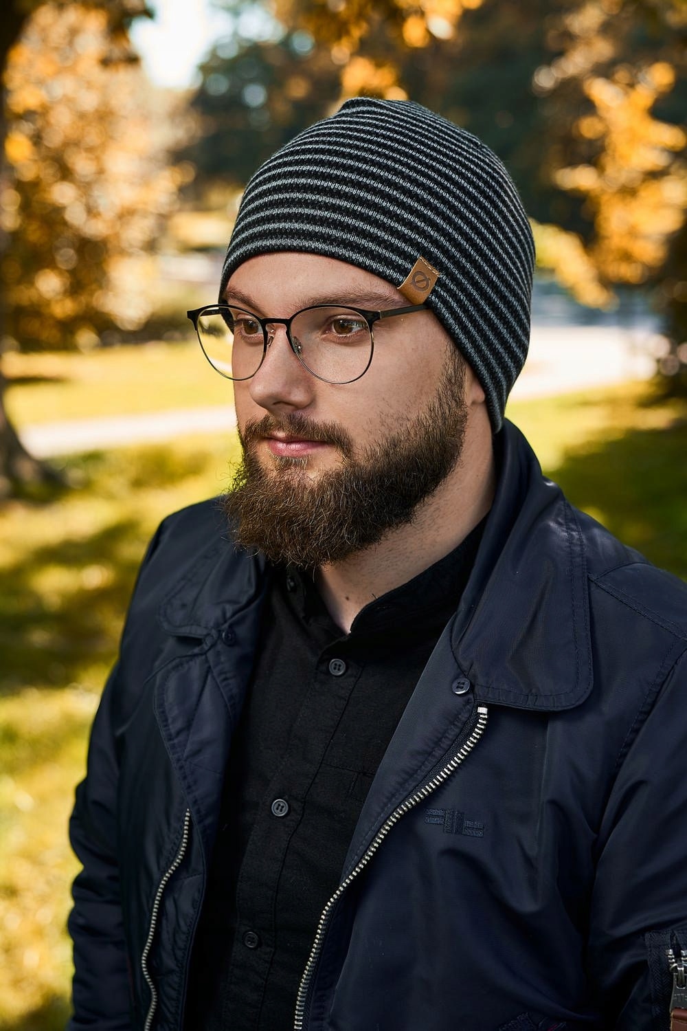 Caciula de iarna barbati, Brodrene, Lana, Dimensiune universala, Negru ...