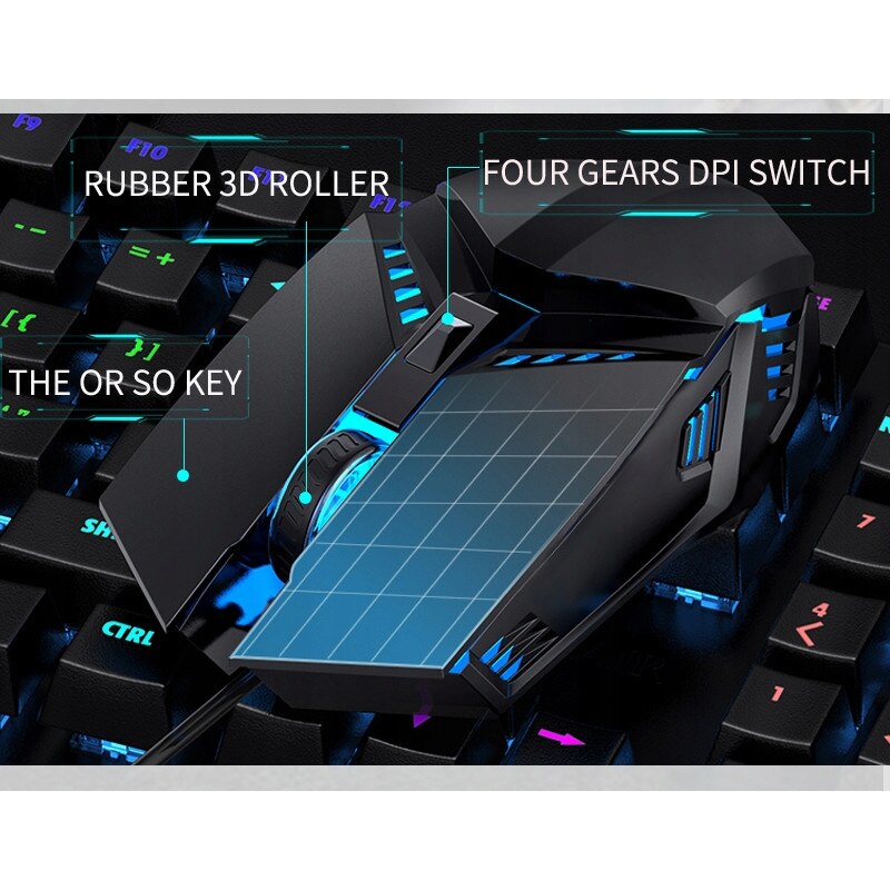 Mouse pentru jocuri cu fir RGB LED Zenwire V7 - eMAG.ro