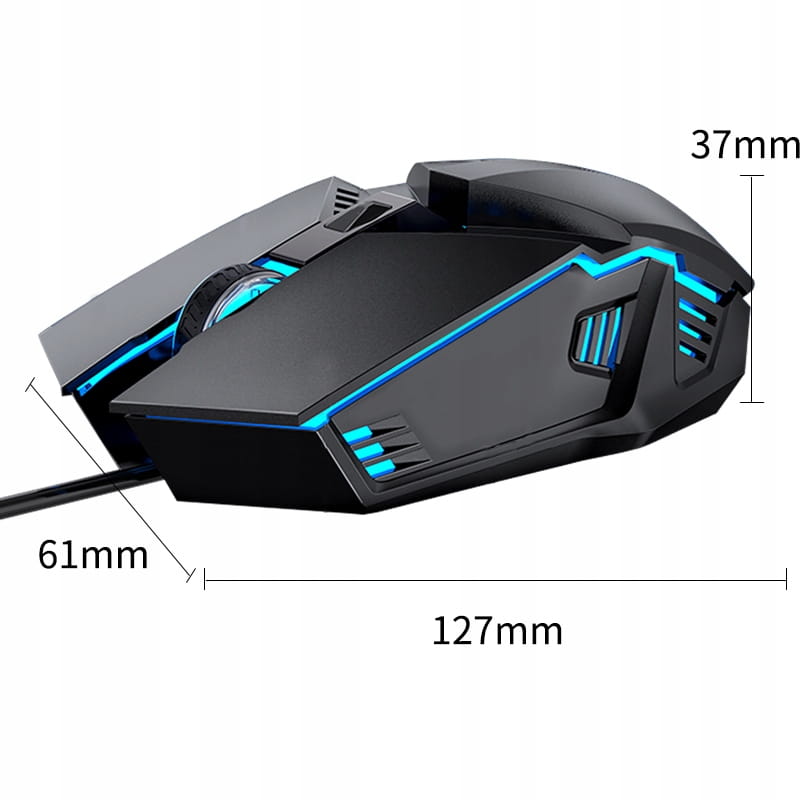 Mouse pentru jocuri cu fir RGB LED Zenwire V7 - eMAG.ro