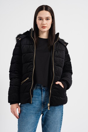 Canadian Peak, Geaca cu vatelina si gluga Biloveak, Negru, 4 - eMAG.ro