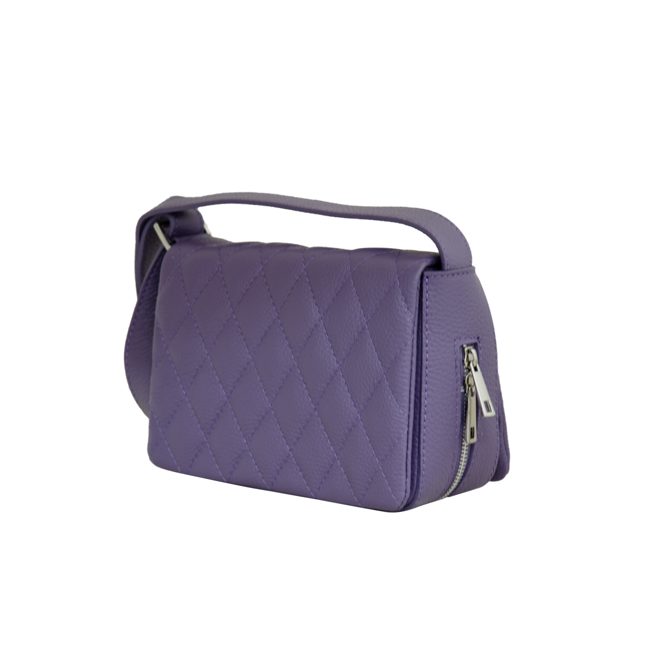 Geanta de dama din piele naturalaEva Bags, Lili mov - eMAG.ro