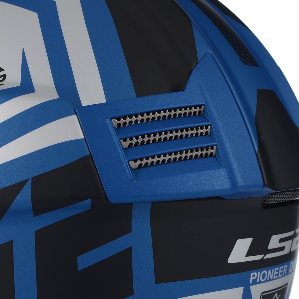 Casca moto, LS2, MX436 Evo Master, Protectie UV, ABS, Albastru Silver ...