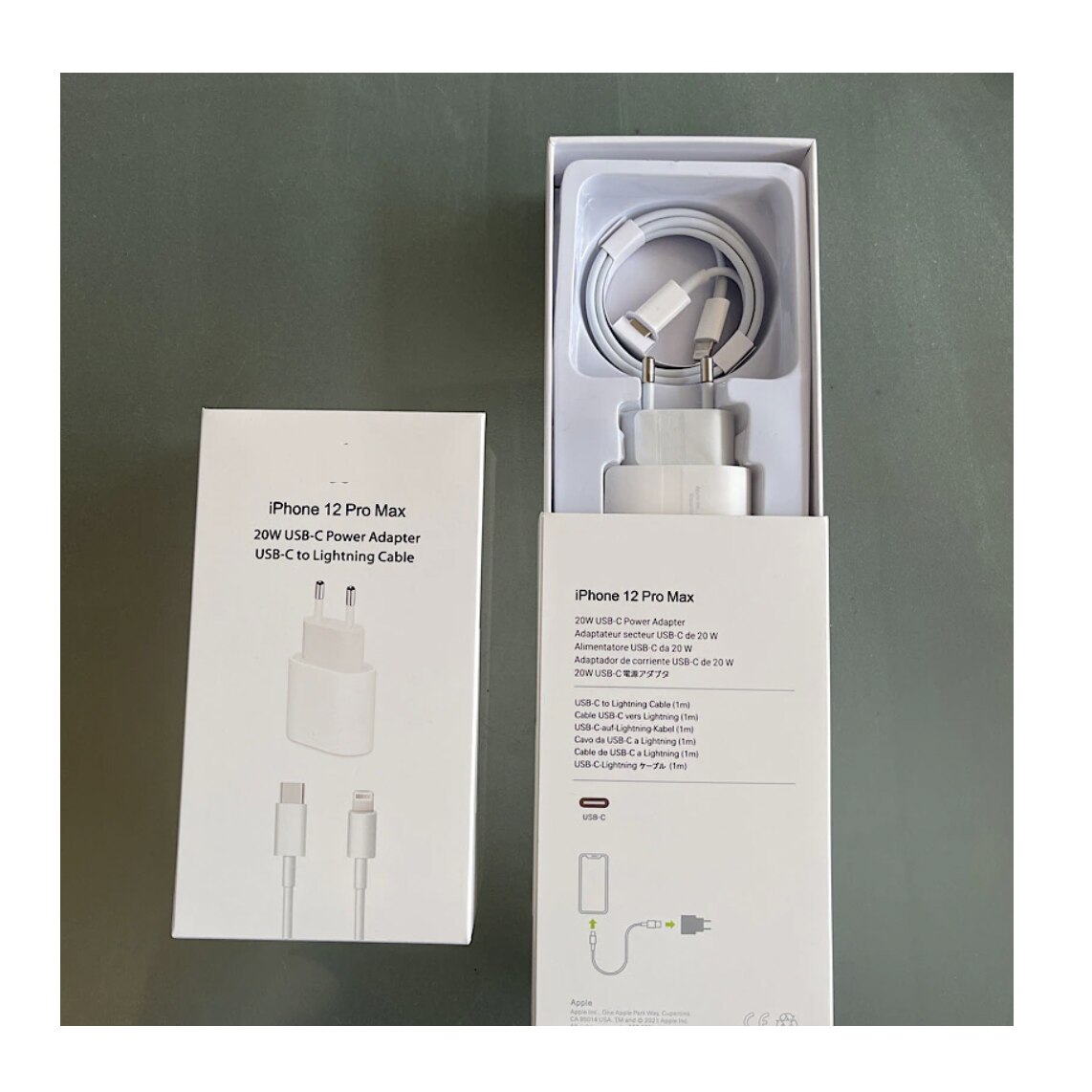 Set Incarcator pentru iPhone 14,13,12,11, fast charger 20W si cablu 1m ...