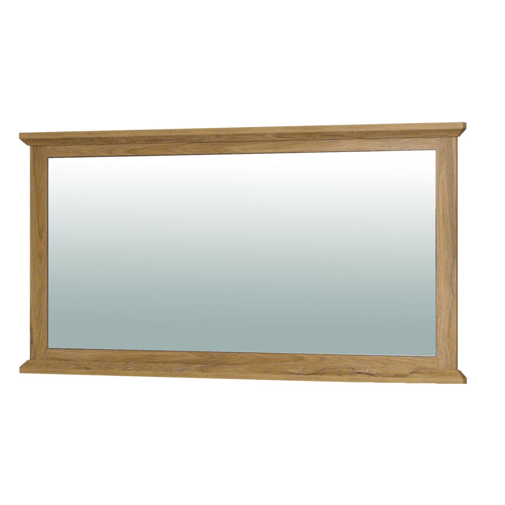 Oglinda perete rama mdf alb stejar grand Leon 128x5x71 cm - eMAG.ro