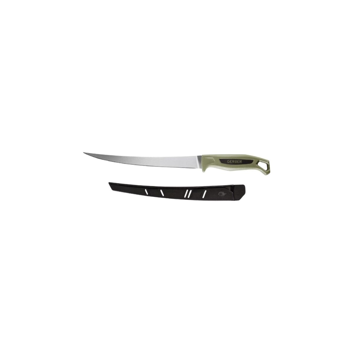 Cutit Pescuit GERBER Ceviche negru/verde, 9", lungime lama 23.3 cm ...