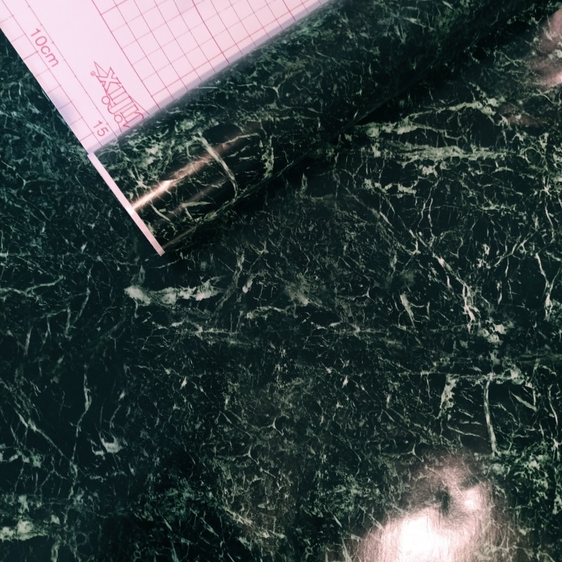 Autocolant mobila/perete model marmura verede 23-4115 45cm x 2m - eMAG.ro