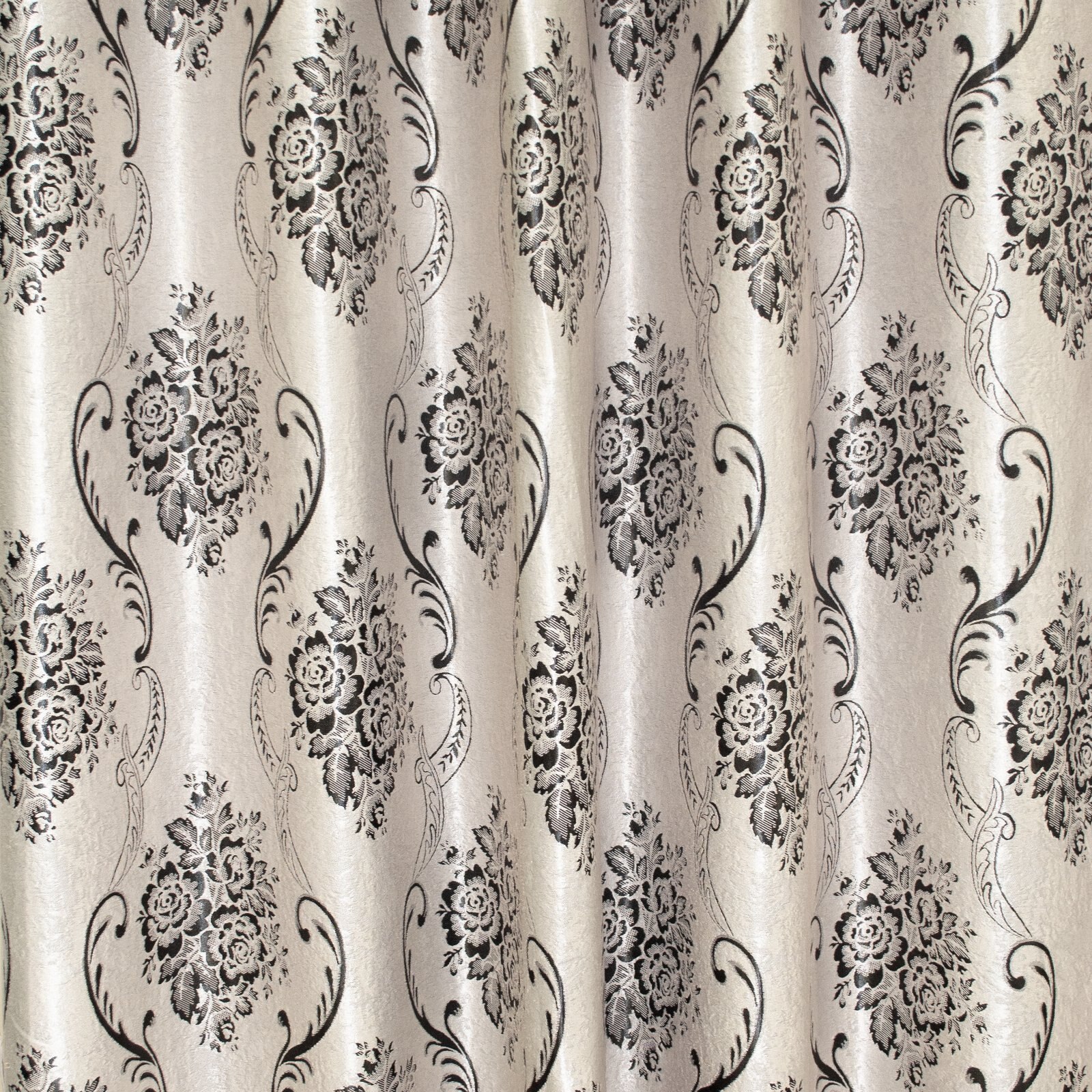 Set draperii Velaria gri cu trandafiri, 2x150x270 cm - eMAG.ro