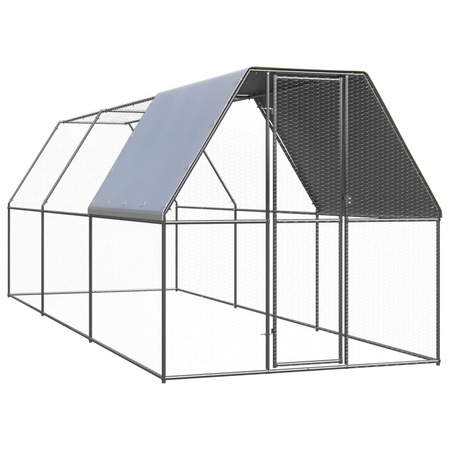 Cotet de exterior pentru pasari, 2x6x2 m, otel zincat, 47,1kg - eMAG.ro