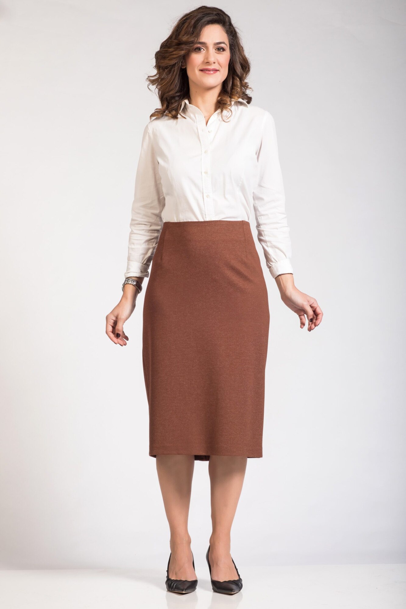 Fusta dama, Fent, Denim, Maro, 56 EU - eMAG.ro