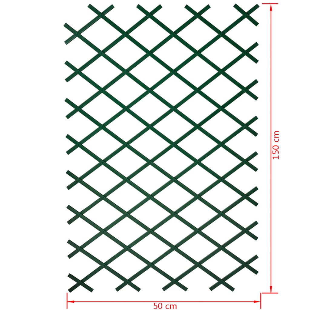 Gard de gradina tip Trellis, 50 x 150 cm PVC, verde, 6040702, Modern ...