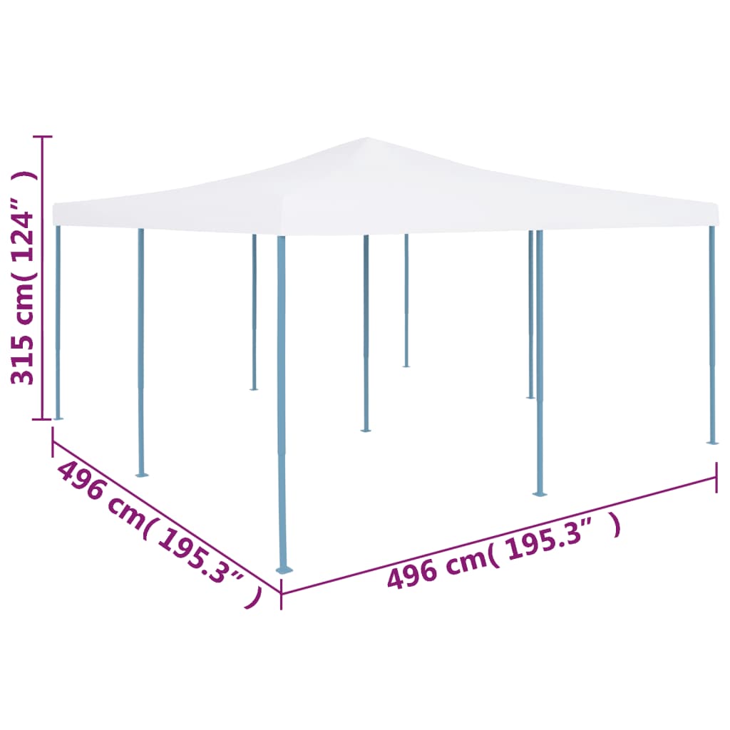 Pavilion pliabil, alb, 5 x 5 m, Rezistenta UV Si Modern, MOBILA Mobila ...