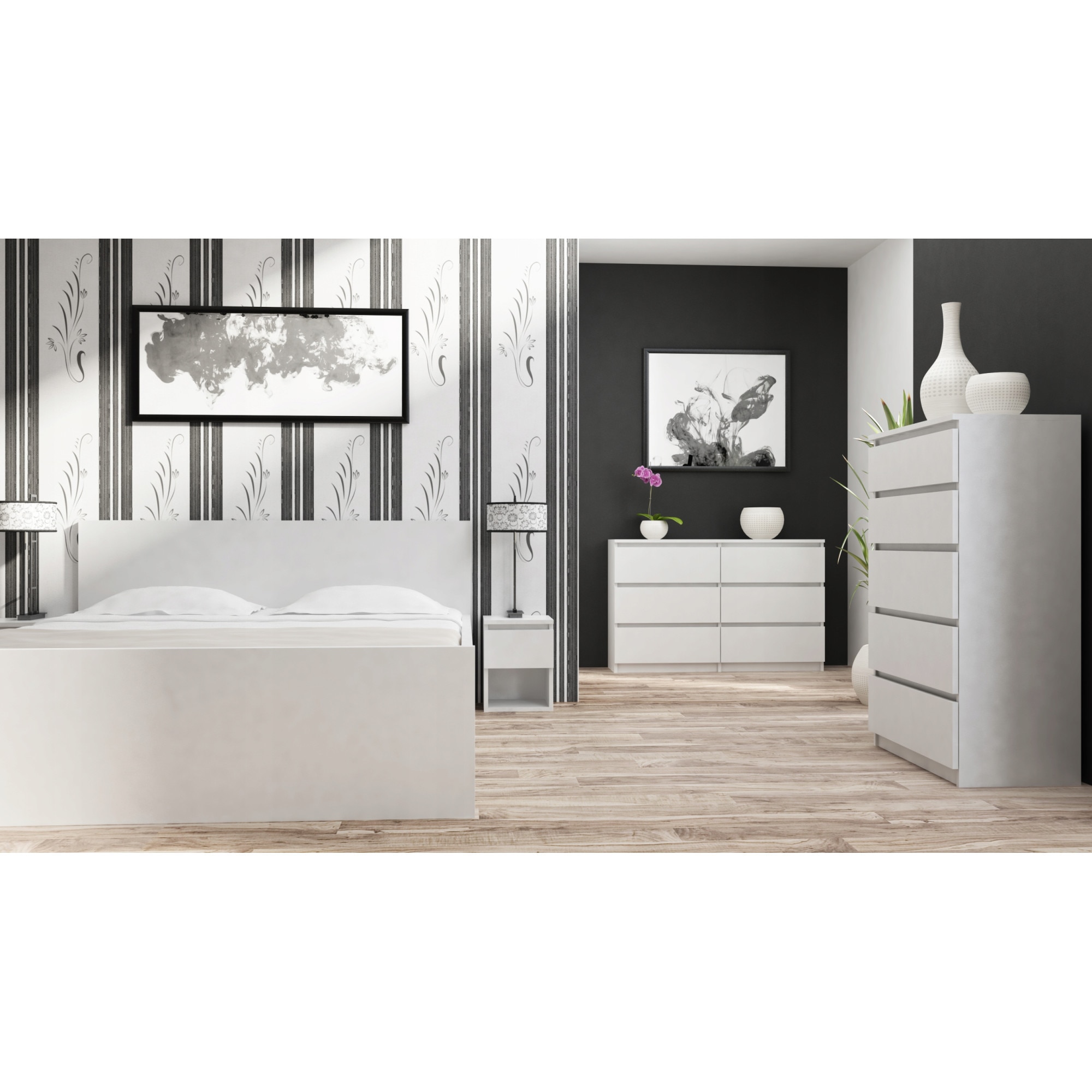 Comoda Malwa 138 x 40 x 77cm alba - eMAG.ro