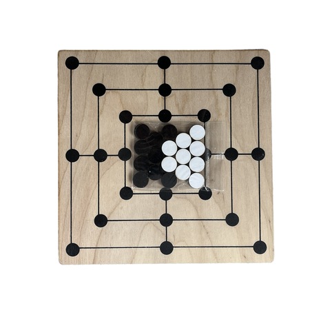 Joc tintar (Moara) din lemn, 24x24cm - eMAG.ro