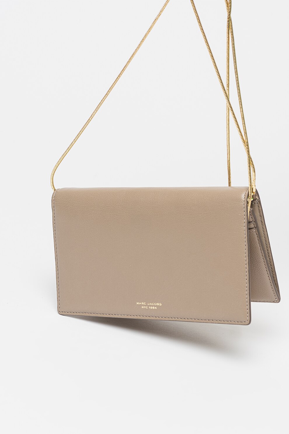Marc Jacobs, Geanta crossbody mica de piele The, Gri inchis - eMAG.ro