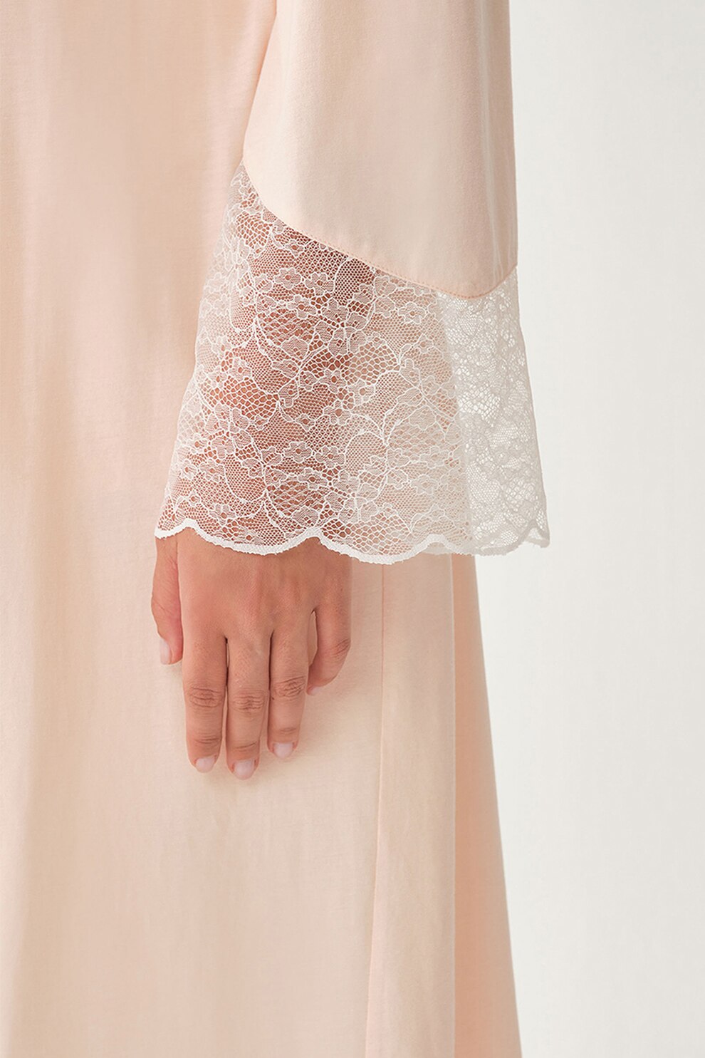 DAGI, Halat din amestec de modal si insertii de dantela pentru gravide ...