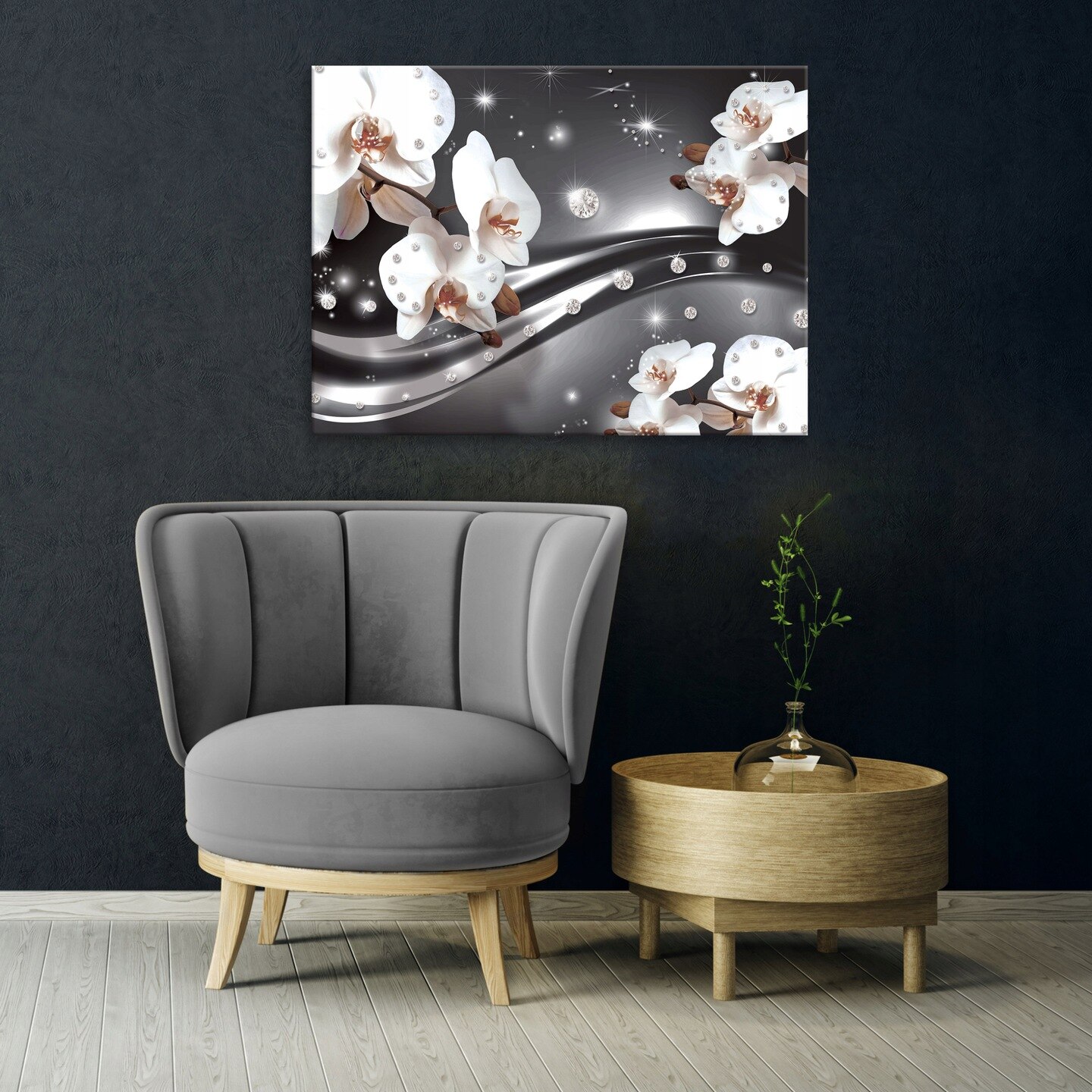 Tablou Canvas Diamante Abstrakt Flori 100x70 cm, Modern Design Tablou ...