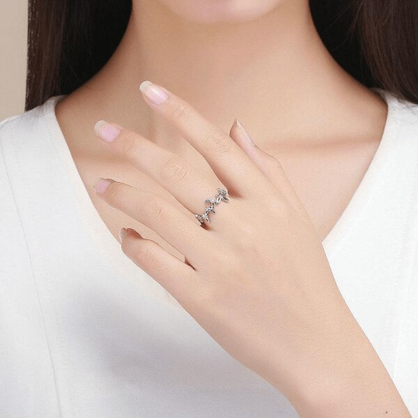 Inel Argint 925 KRASSUS Butterfly Bond, reglabil, cu Zirconiu, marime ...