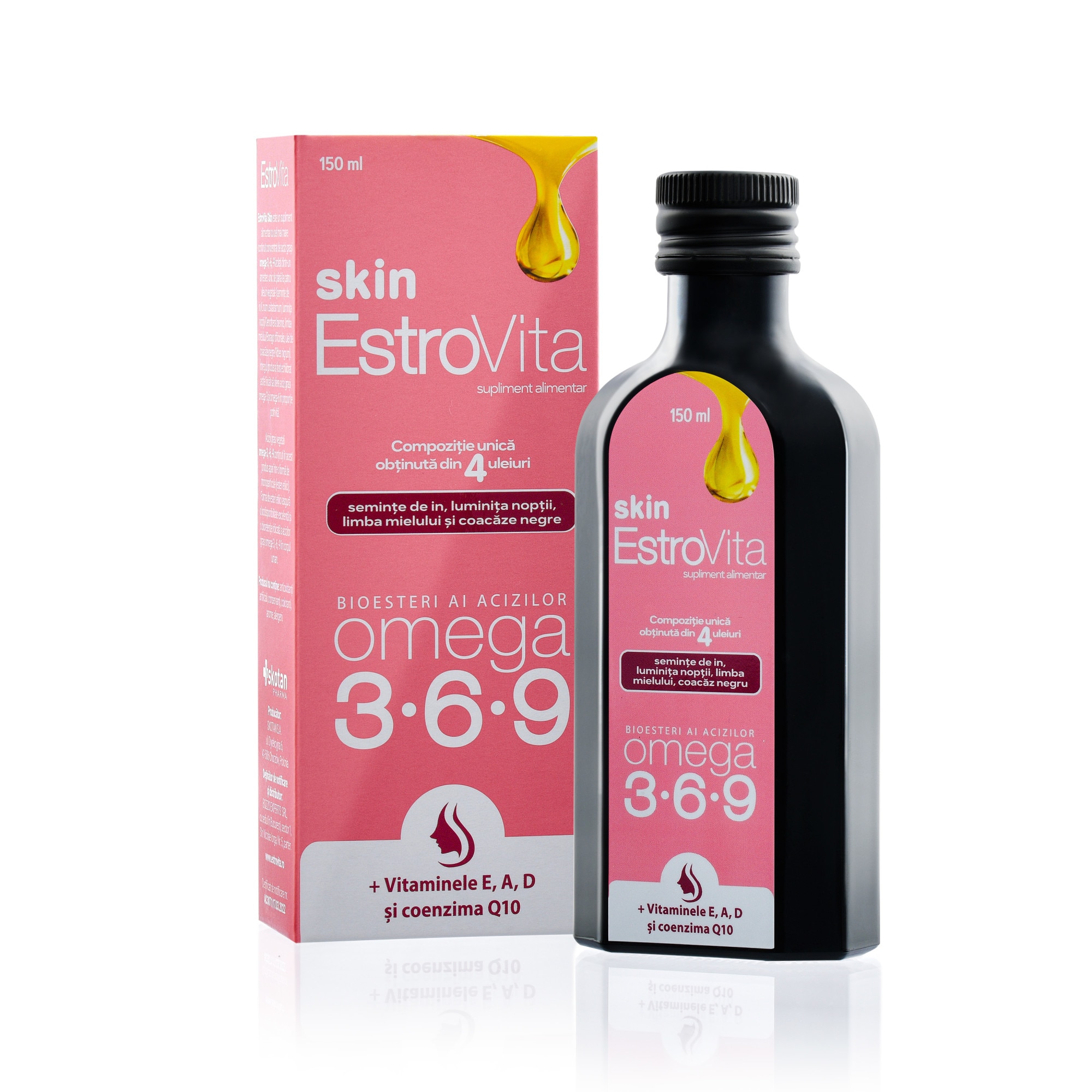 EstroVita Skin Omega 3-6-9, 150 ml, Vegan - eMAG.ro