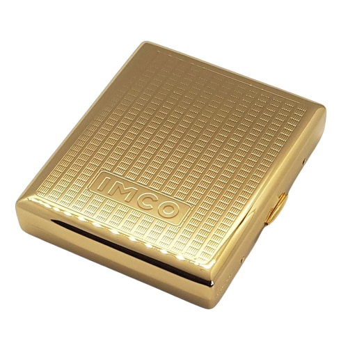 Tabachera IMCO, otel inoxidabil, culoare aurie, pentru 20 de tigari ...