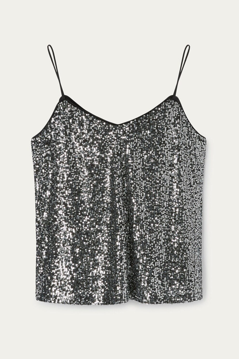 Motivi, Top vaporos cu paiete, Argintiu, S - eMAG.ro