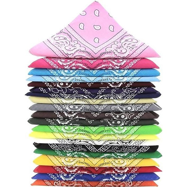 Set 20 bandane, Kaypsre, Poliester, 54x54 cm, Multicolor - eMAG.ro