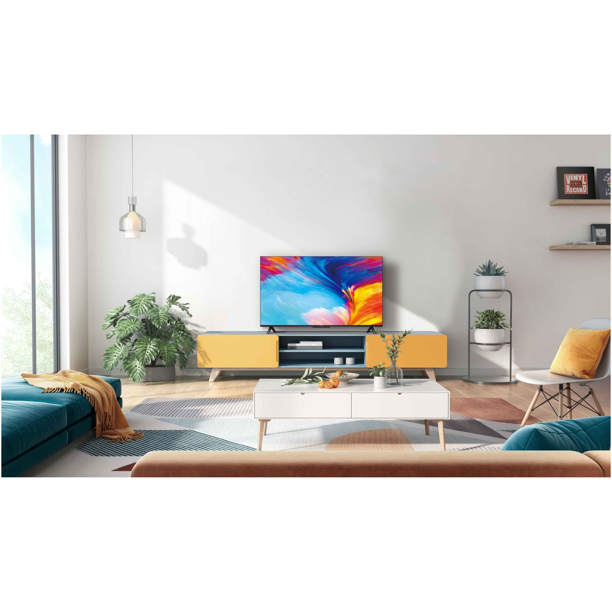 Televizor TCL LED 43P635, 108 cm, Smart Google TV, 4K Ultra HD, Clasa F ...