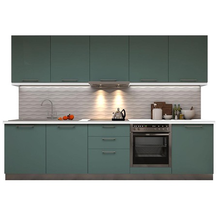 Set Bucatarie CHARM 06 300cm, Fronturi PAL Amurg, Blat Alb Perlat ...