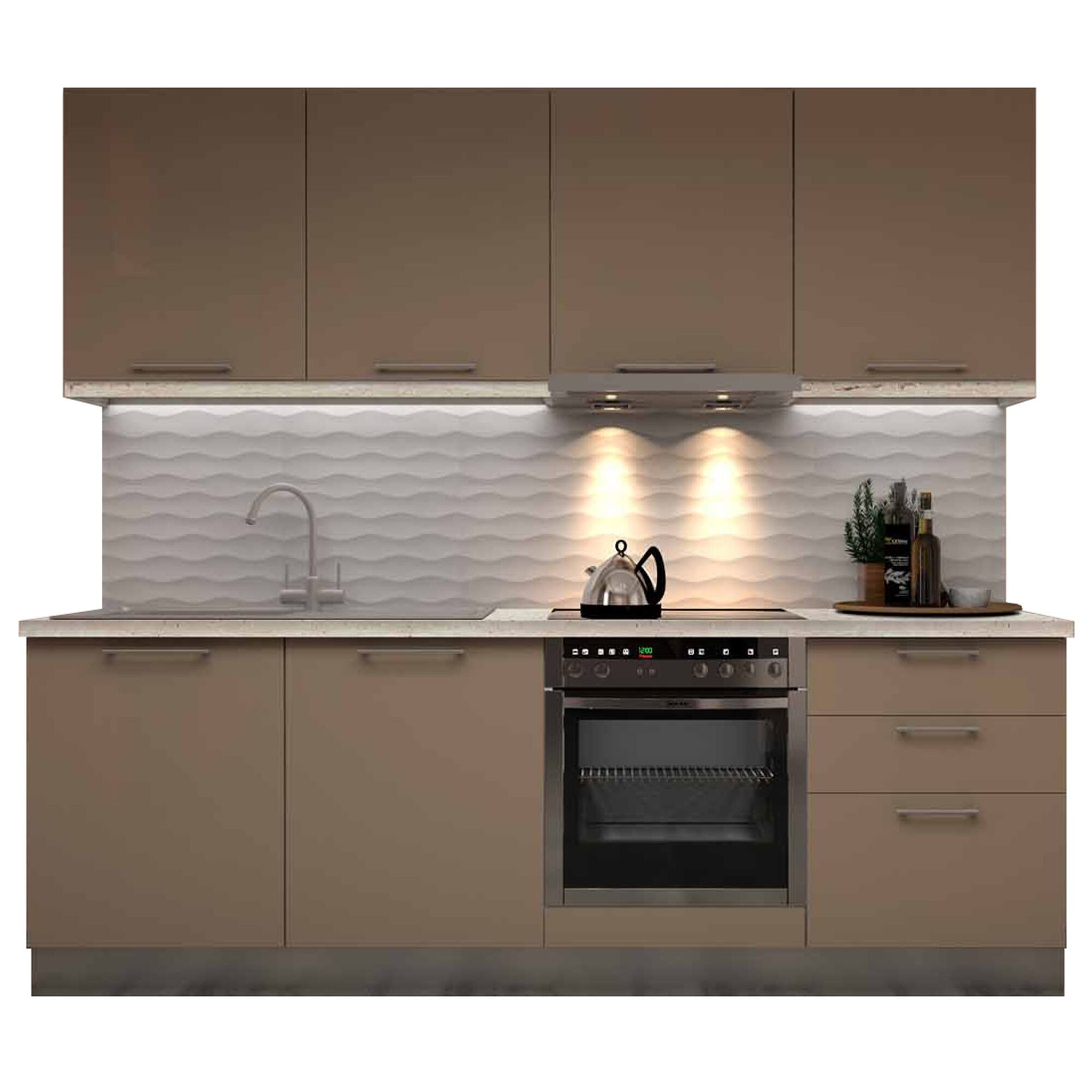 Set Bucatarie CHARM 09 240cm, Fronturi PAL Capucino 1, Blat Niagara ...