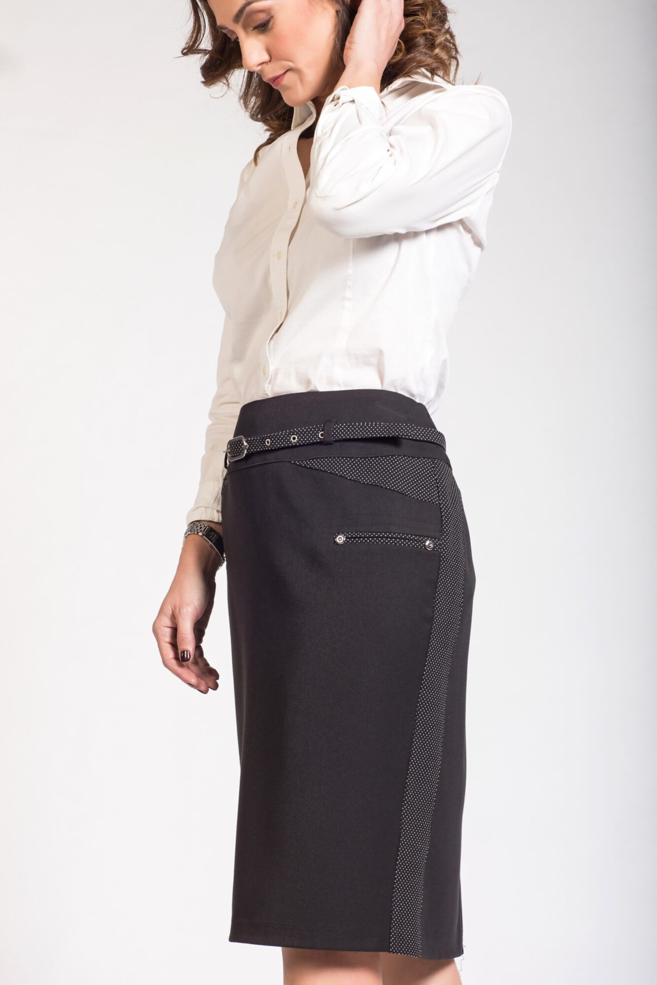 Fusta dama, Fent, Poliester, Negru, 3XL - eMAG.ro