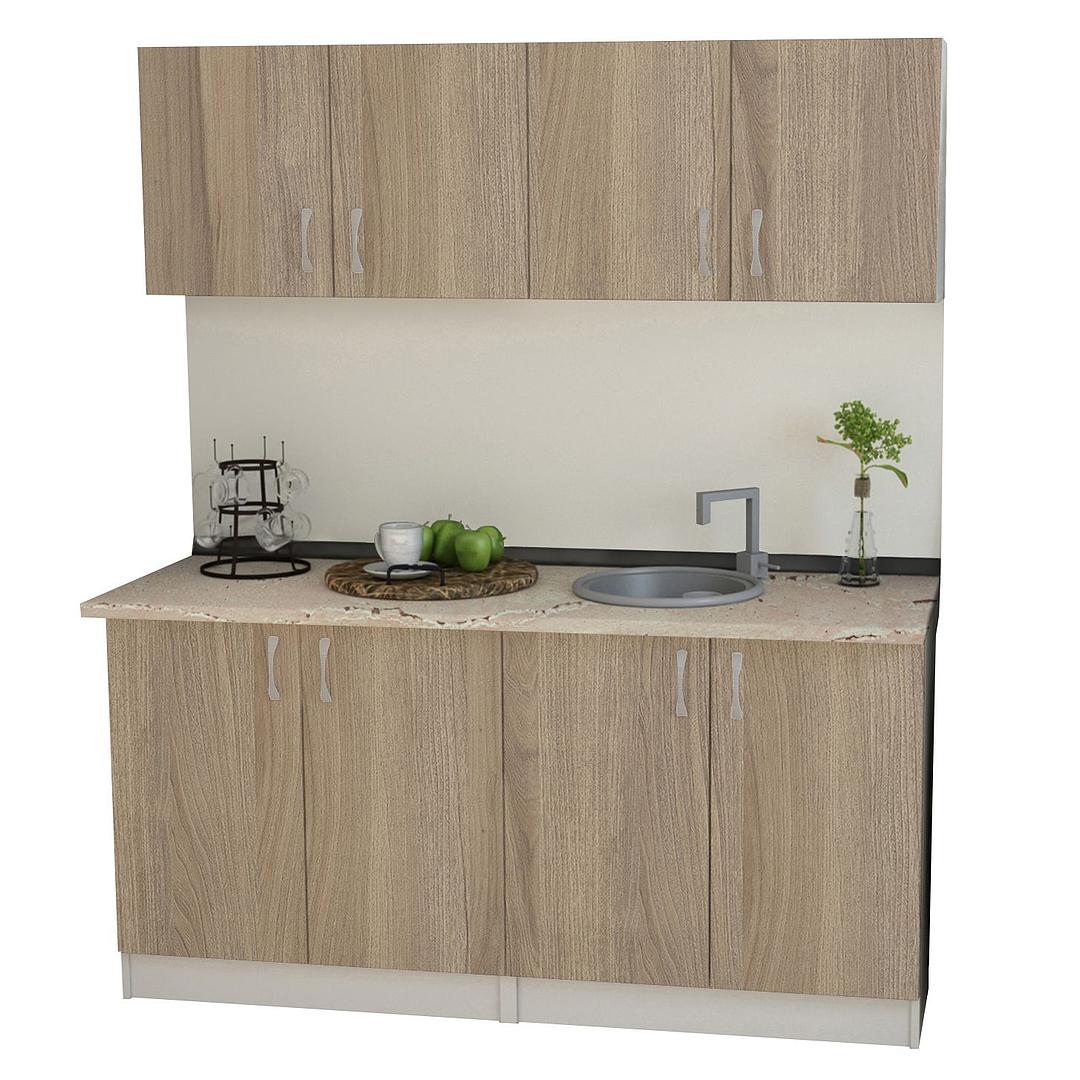 Set Bucatarie START 04 160cm, Fronturi PAL Ulm Deschis, Blat Niagara ...