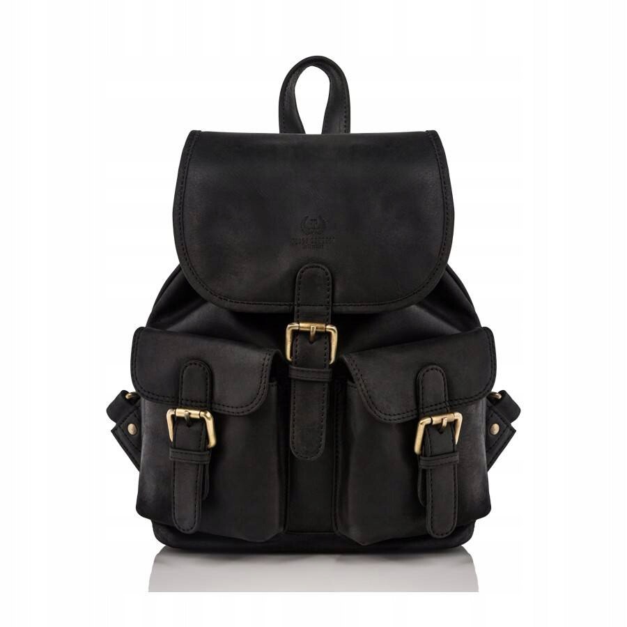 Rucsac dama, Paolo Peruzzi, Piele naturala, Negru - eMAG.ro