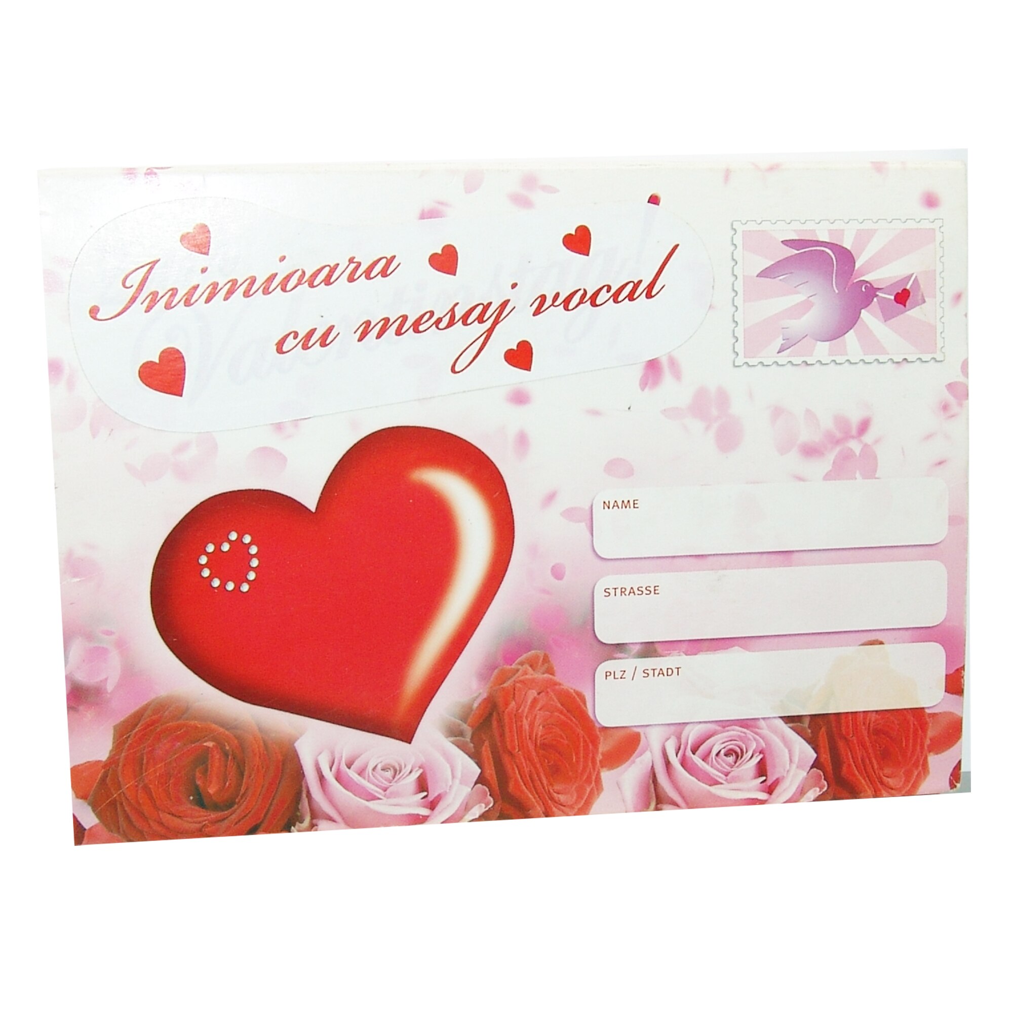 Felicitare SAVCOM inima cu inregistrare mesaj vocal - eMAG.ro