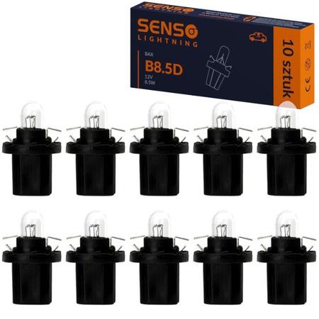 Set 10 becuri auto B8.5D, Senso, 12V, Transparent - eMAG.ro
