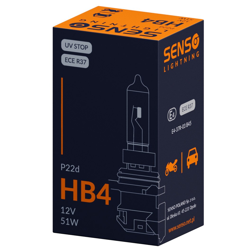 Bec auto HB4, Senso, 12V, Transparent - eMAG.ro