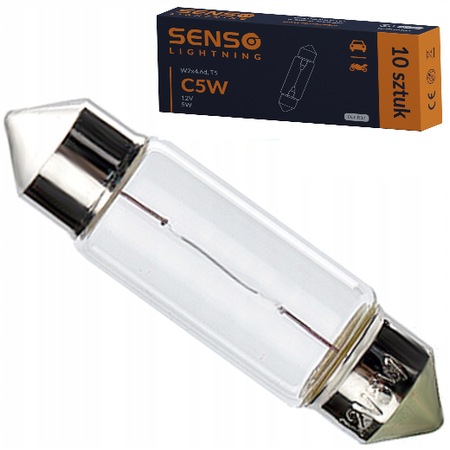 Bec auto C5W, Senso, 12V, Transparent - eMAG.ro