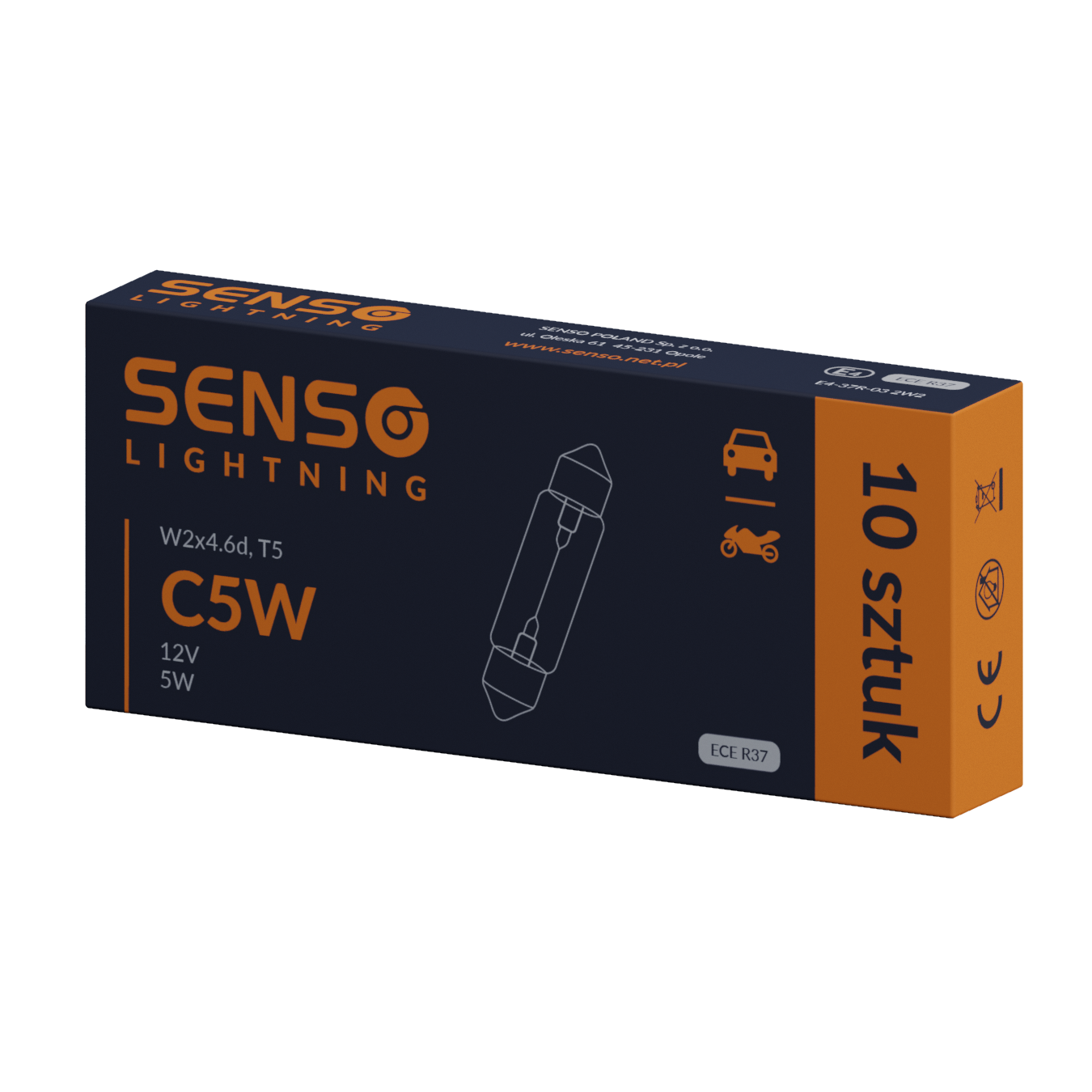 Bec auto C5W, Senso, 12V, Transparent - eMAG.ro