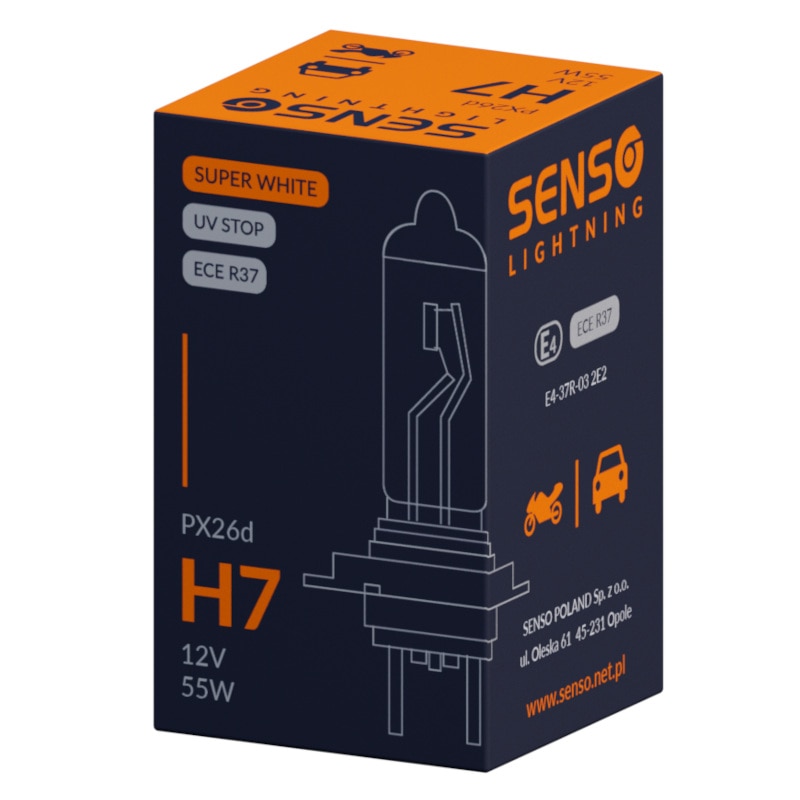 Bec auto H7, Senso, 12V, Alb - eMAG.ro