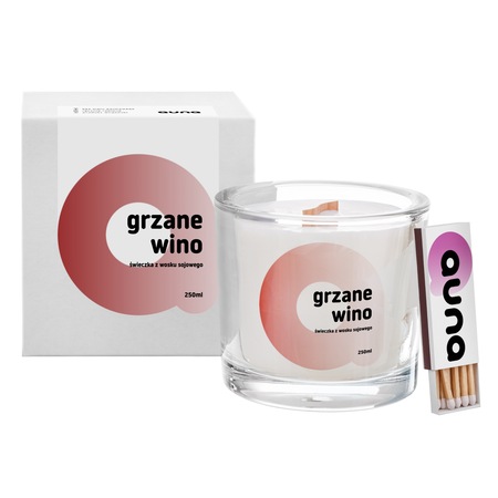 Lumanare soia, Auna, Parfum vin fiert, 215g, Alb - eMAG.ro