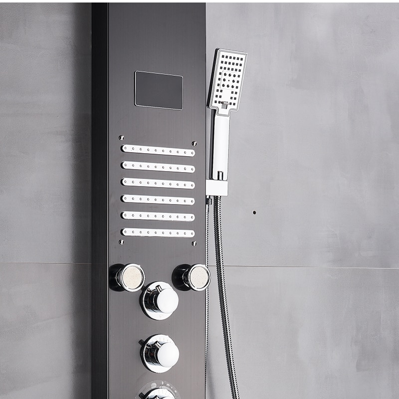 Panel dus, Blackswan, Tip M8004, model negru cu pipa, afisaj digital ...