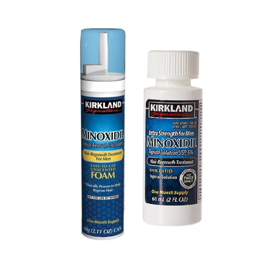 Set pentru cresterea parului, Minoxidil Spuma 5%, 60 g, Minoxidil ...