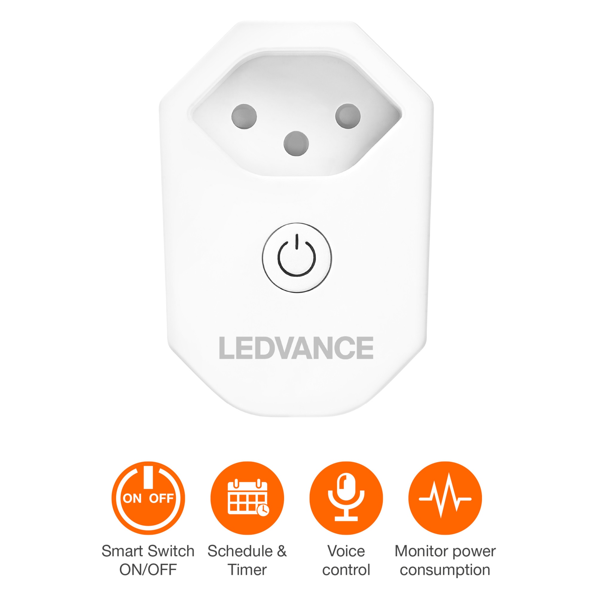 Priza inteligenta Ledvance Smart + Wi Fi 10 A, 2300 W, IP20, compatibil ...