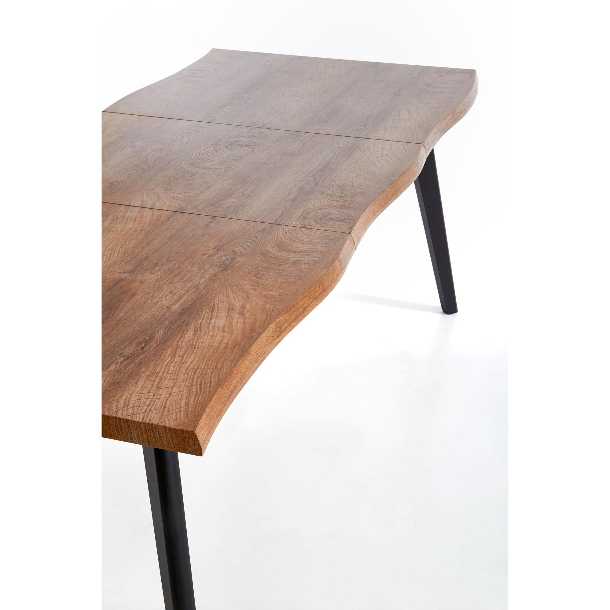Masa extensibila Halmar Dickson, MDF/Lemn masiv, Stejar/Negru - eMAG.ro